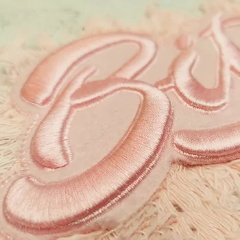 Raw Edge 3d Puff Letterman Iron Patches Custom Embroidery Applique ...