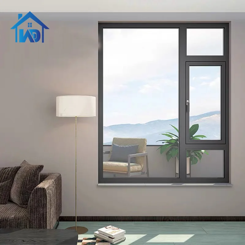 Modern Simple House Double Glazed Windows Tempered Glass Windows for ...