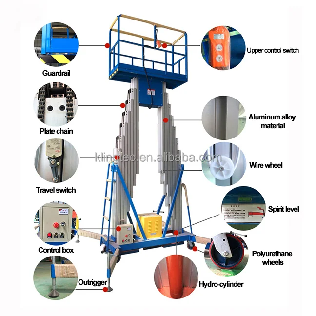 Single And Double Column Mobile Electric High-altitude Work Platform ...