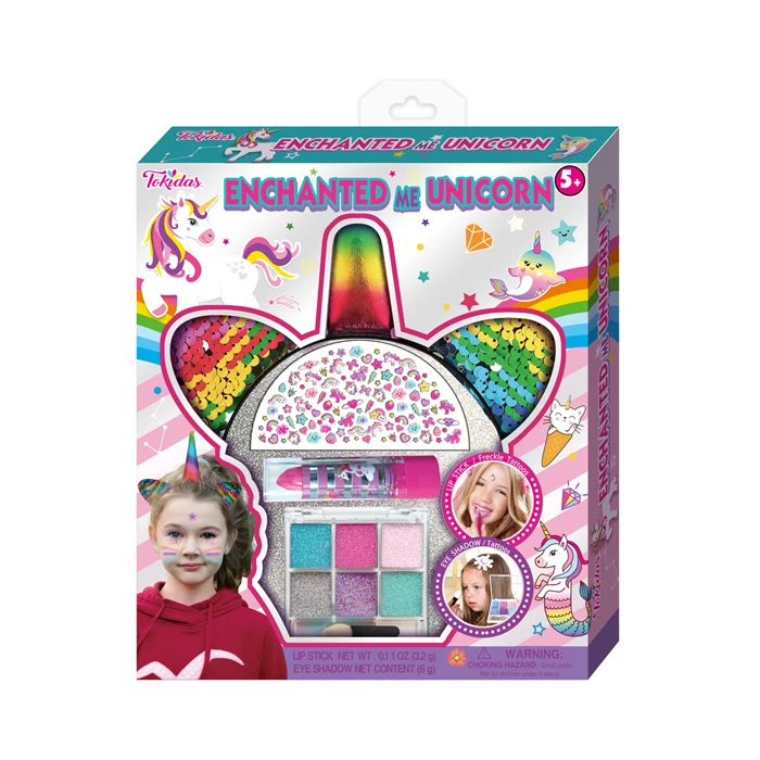Kids Make Up Toy Set Girls Unicorn Lip Gloss And Headband Gift Set ...