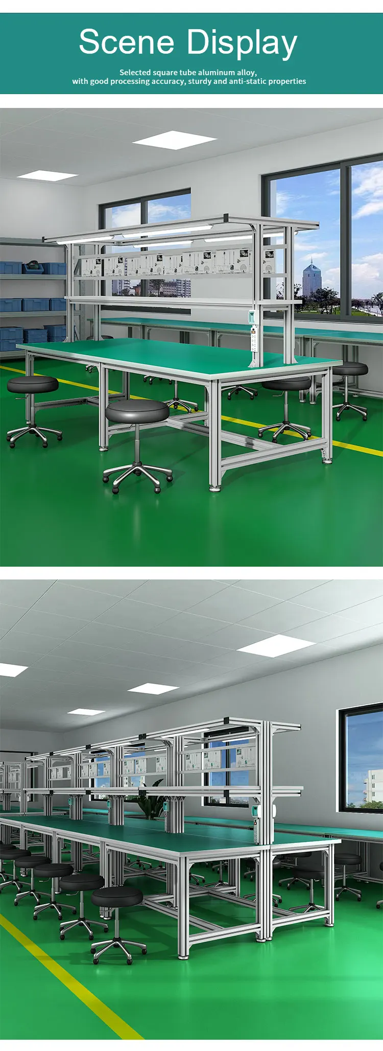 High Quality Aluminium Profile Electrical Workbench Assembly Working ...