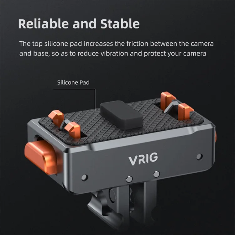 Vrig Ac07 Sport Camera Quick Release Mount Magnetic Adapter 1/4'' Screw ...