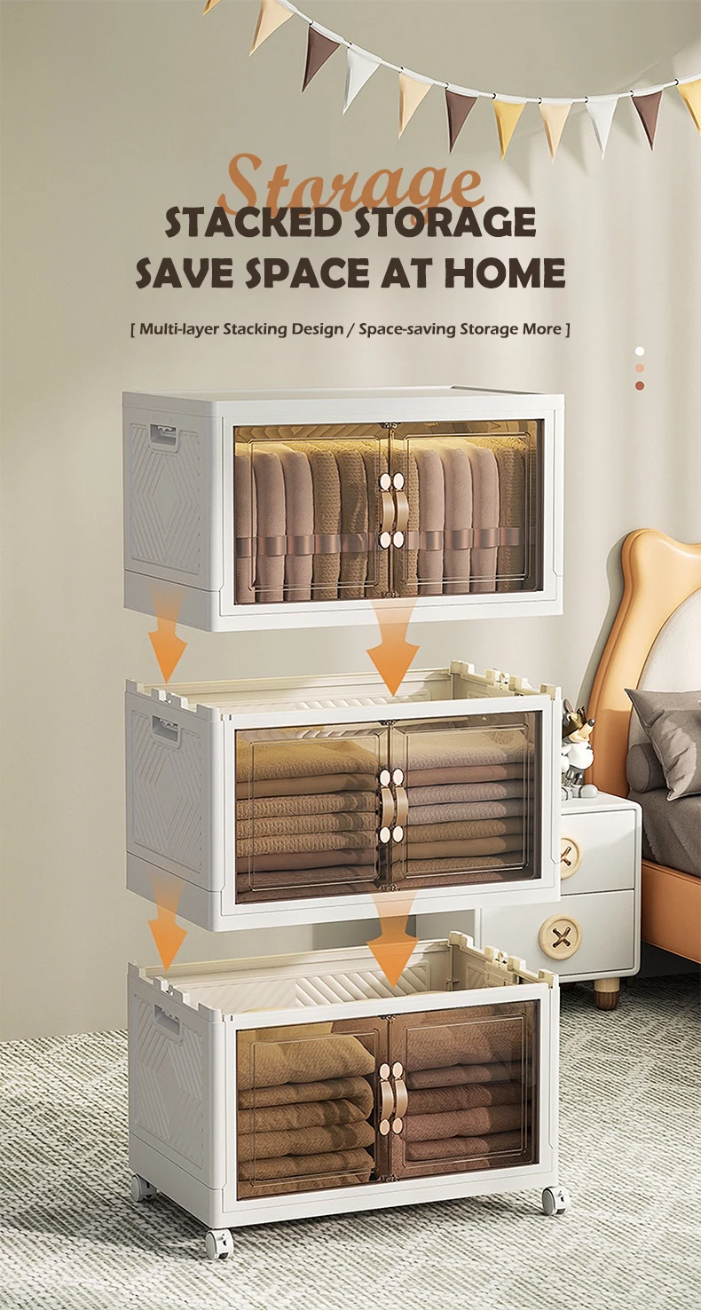 Caja Plegable Foldable Clothes Organizer Closet Toy Folding Storage Box ...