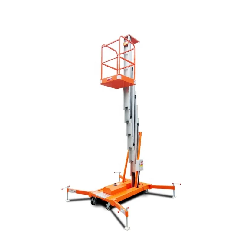 Small Aerial Mobile Lift Hydraulic Single Mast Aluminum Alloy Man Lift ...