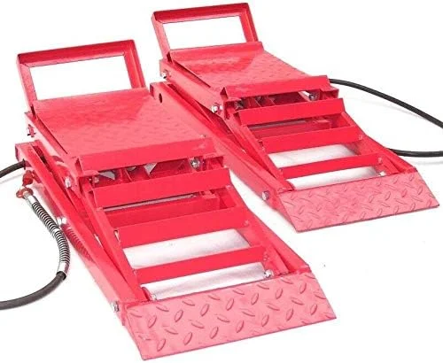 2000kg Garage Car Lift Ramp Set Hydraulic Car Jack Ramps Heavy Duty ...