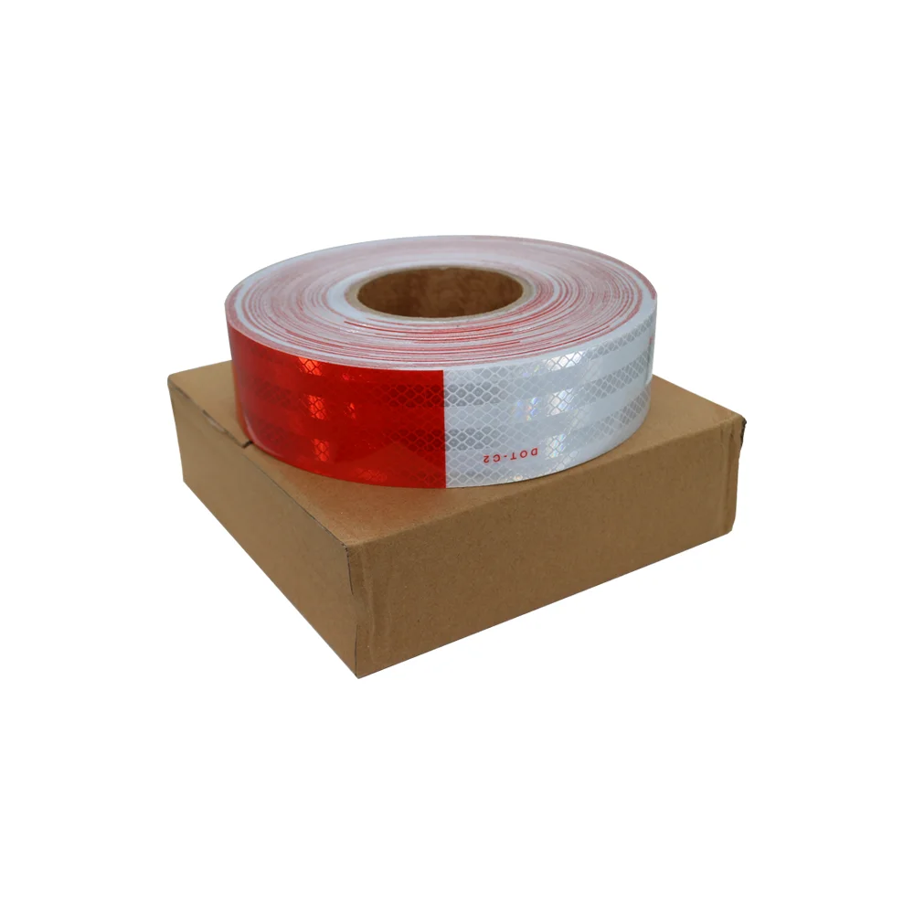 High Visibility Reflective Tape Red And White Dot-c2 For Vehicles For ...