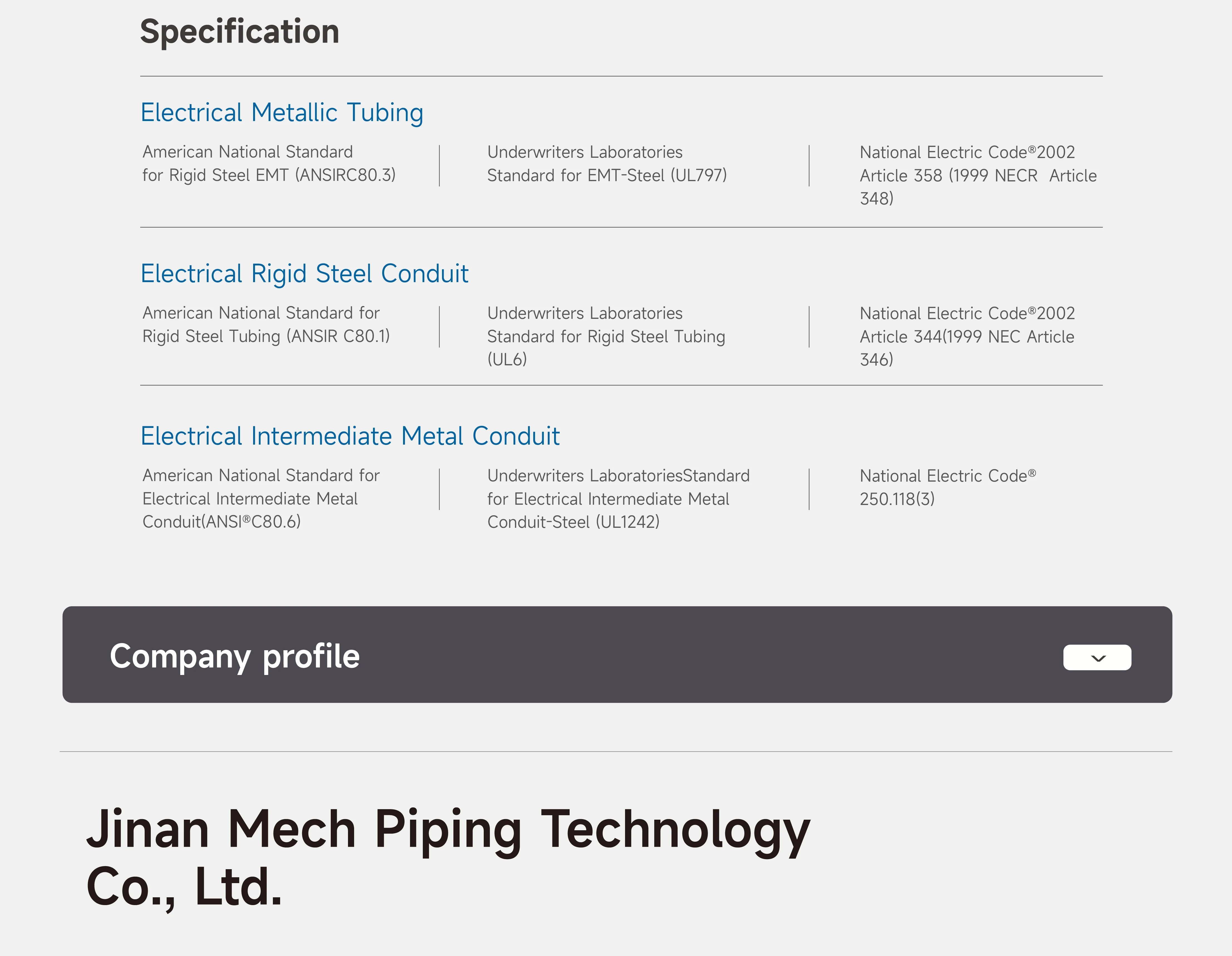 EMT/IMC/RMC Electrical Conduit Pipe - Durable & Versatile