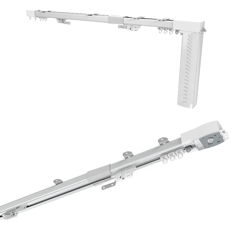 telescopic motorized curtain rail TUYA wifi control adjustable curtain ...