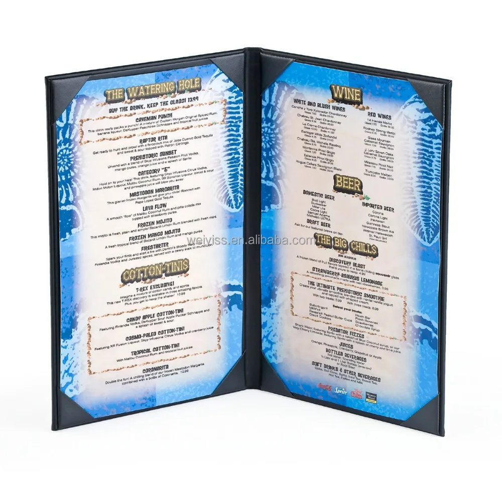 Cover Menu Restoran - Premium Leather Bar Menu Covers
