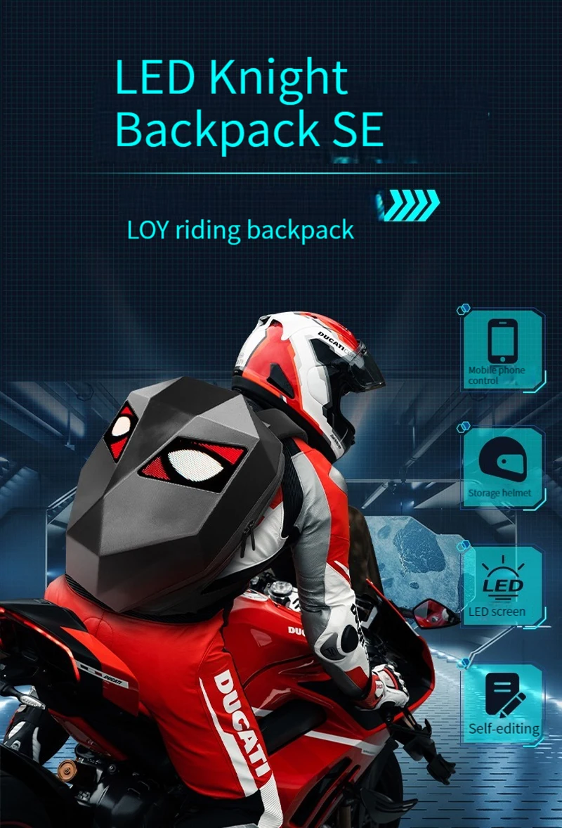 Wholesales Loy Bsddp Hard Shell Backpack For Riders Fashion Smart ...