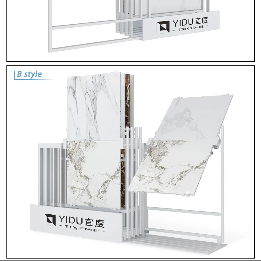 Factory Metal Rotate Showroom Granite Stone Quartz Rack Sample ...