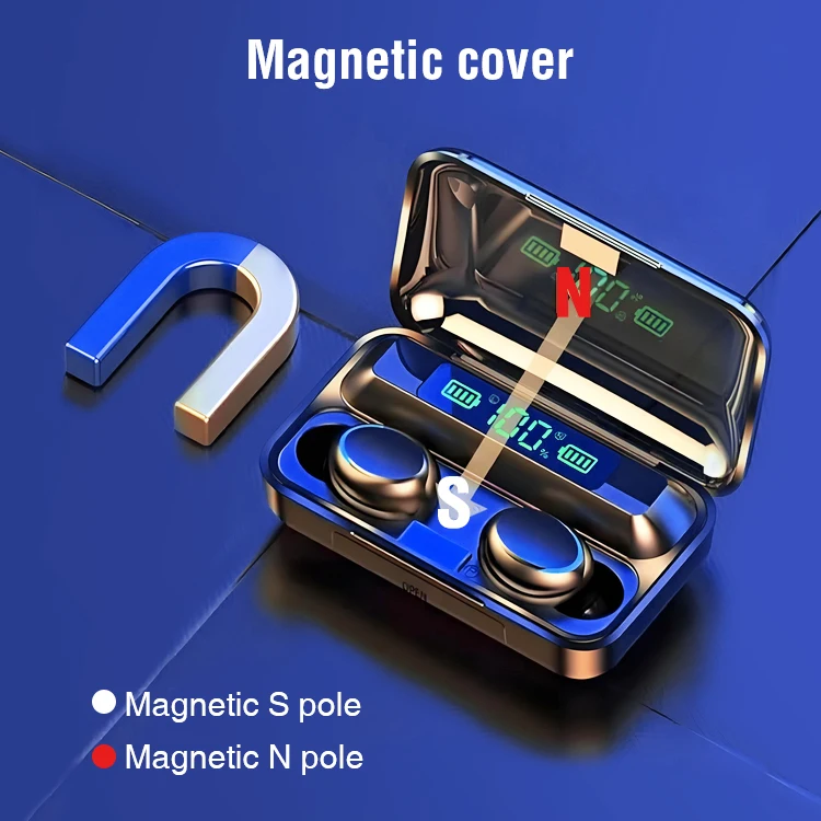 Led Digital Display Tws V5.0 9D Stereo Gaming Waterproof Earphones ...