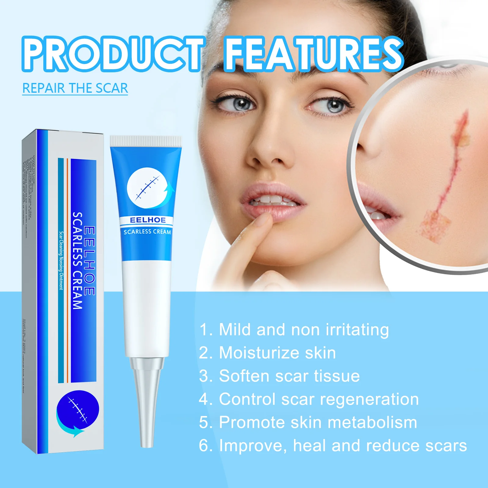 Eelhoe Old Scars Surgical Scar Treatment Stretch Marks Repairing Scar ...