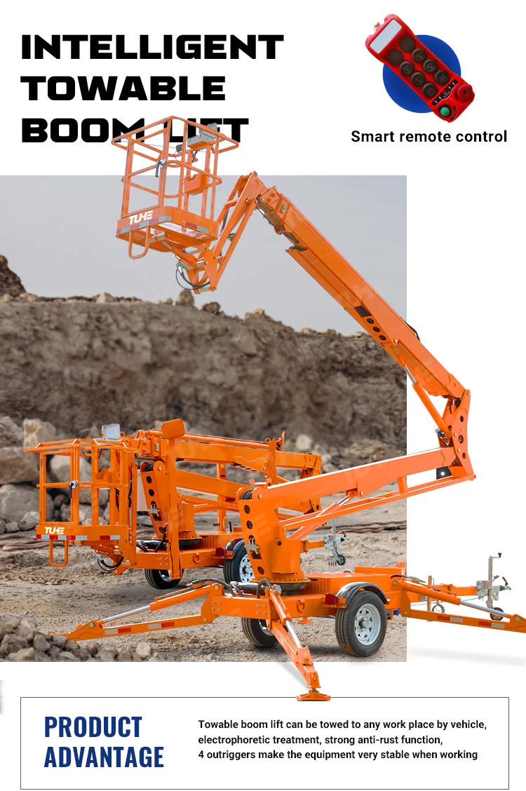 250kg Capacity 2024 New Brand Towable Human Cage Aerial Work Platform ...