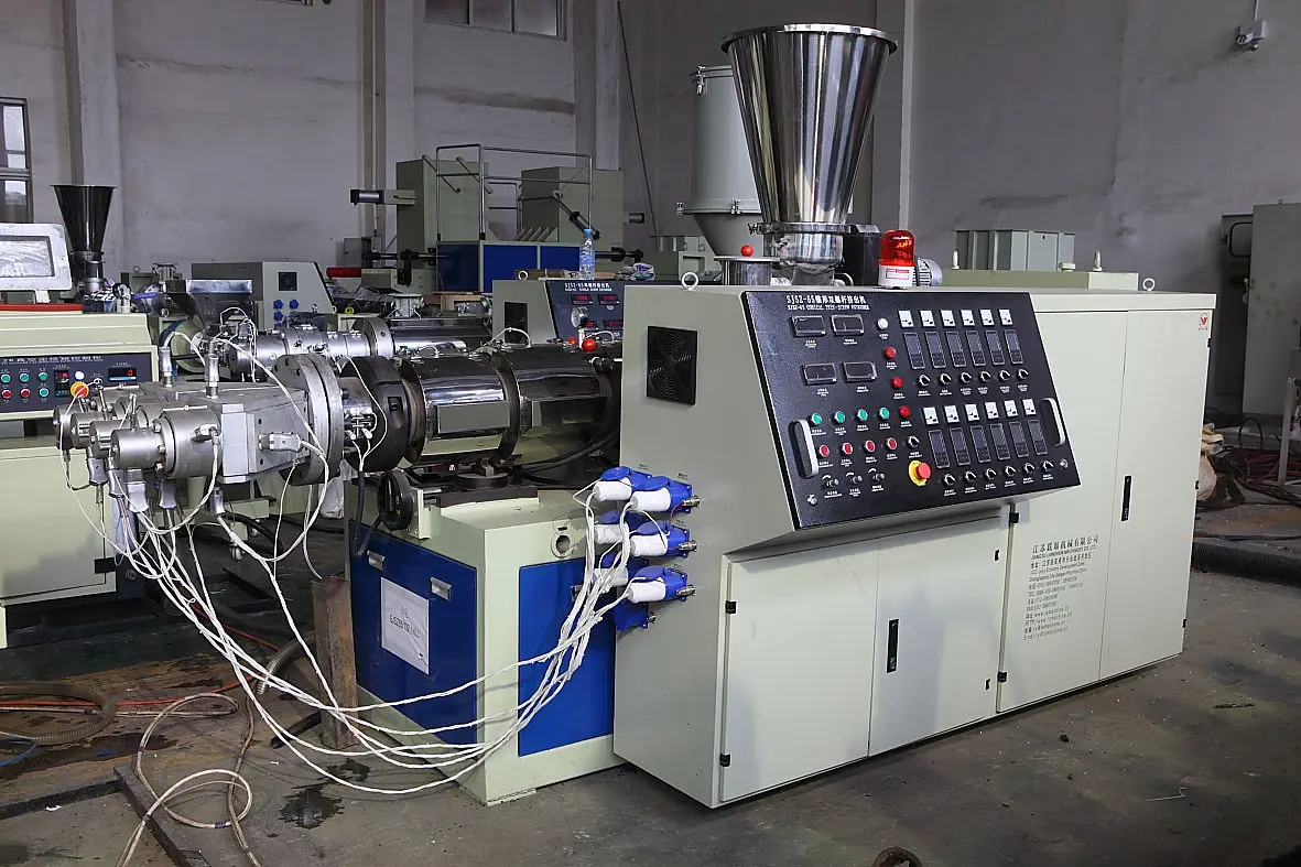 Sjsz Plastic Conical Twin Screw Extruders Machine Price - Buy Plastic ...