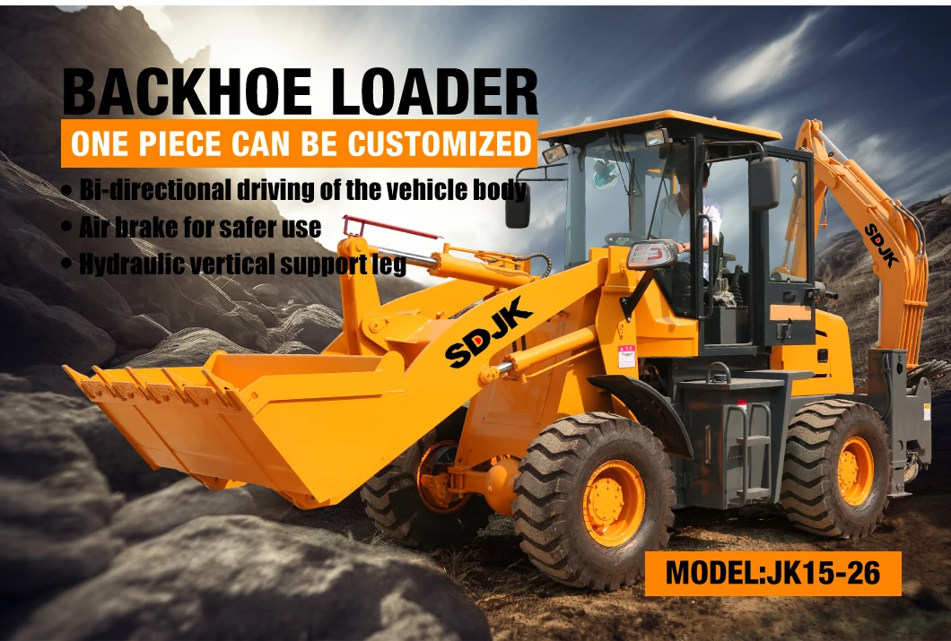 High Efficiency Wheel Loader with Backhoe - Free Shipping