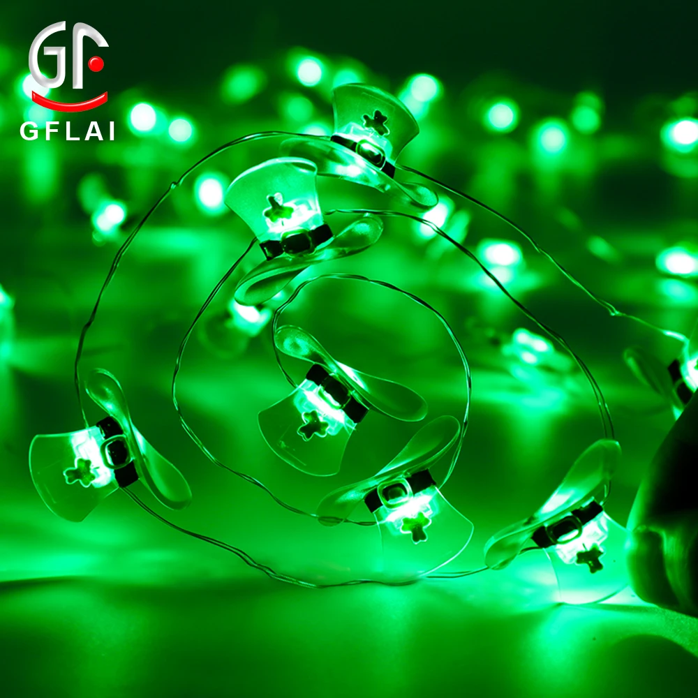 St. Patrick's Day Lucky Shamrock Clover String Light 10 Ft 40 Leds ...