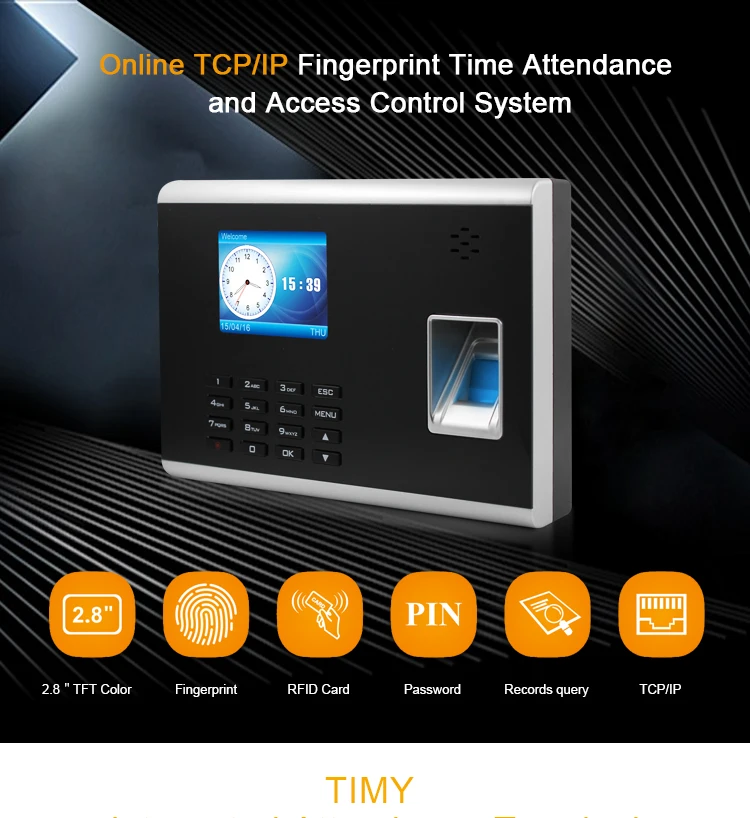 TIMMY Fingerprint 3G 4G Time Attendance Wireless Biometric Attendance ...