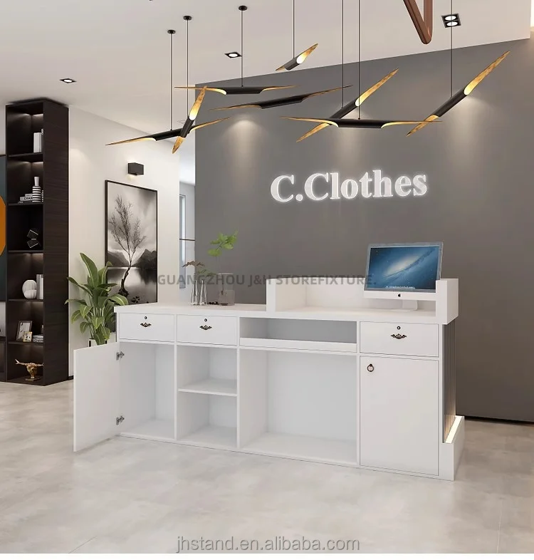 Checkout Reception Counter Desk Company Front Desk With Adjustable ...