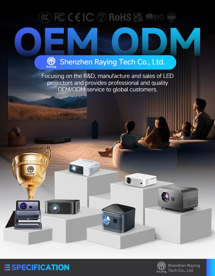 C8pro 360-Degree Freestyle Auto-Focus 1080P Projector