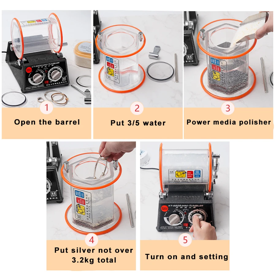 Mini Tumbler - Efficient Polishing Tools for Jewelry