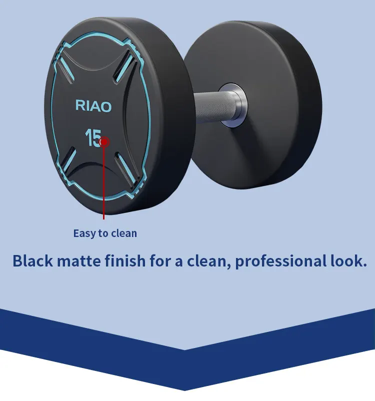 Commercial Round PU Urethane Dumbbell Gimnasio Mancuernas Kurzhantel ...