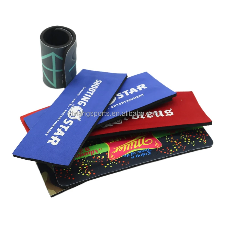 Custom Sublimation 5mm Blank Neoprene Slap Wrap Slap Beer Can Cooler ...
