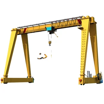 Single Girder Gantry Crane With Cable Reel Power Supply Traveling On ...