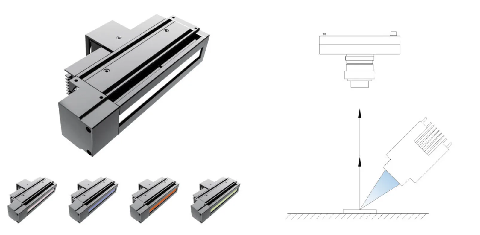 High Power Machine Vision Led Lights Oblique Line Scan Illumination ...