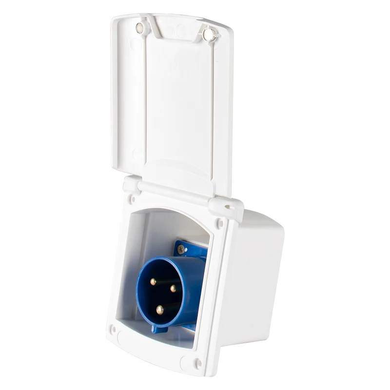 RV Camper 32A 220V-240V External Waterproof Flush Mount Hook up Plug ...