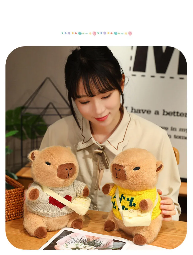 Cute Customized Capybara Capybara Plush Toy Simulation Doll Dressing ...
