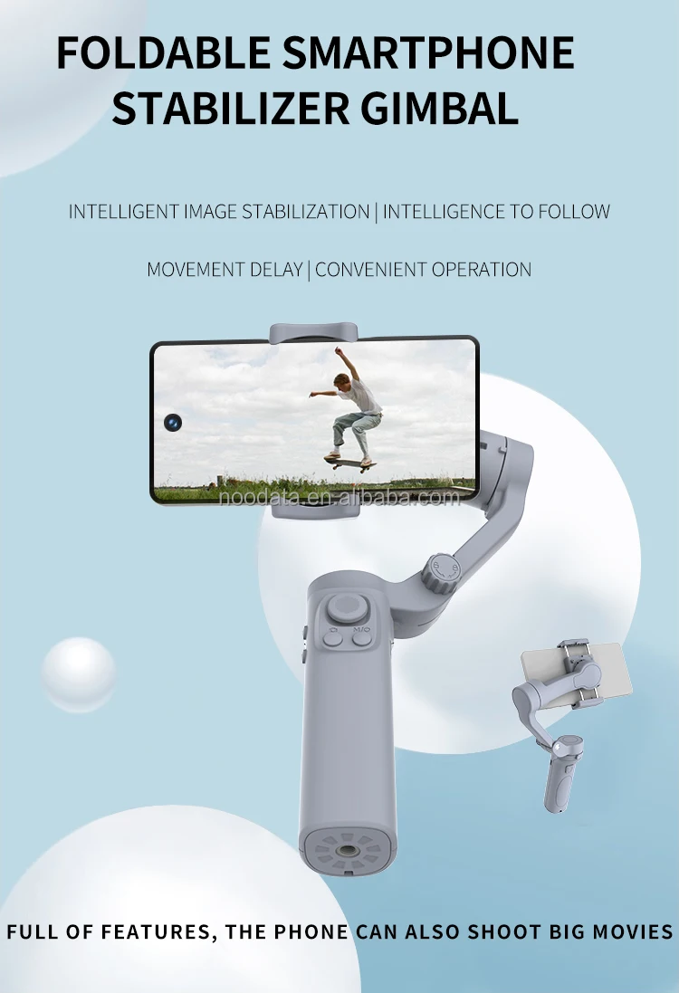Foldable 3-axis Smartphone Gimbal Stabilizer With Tripod Active Track ...
