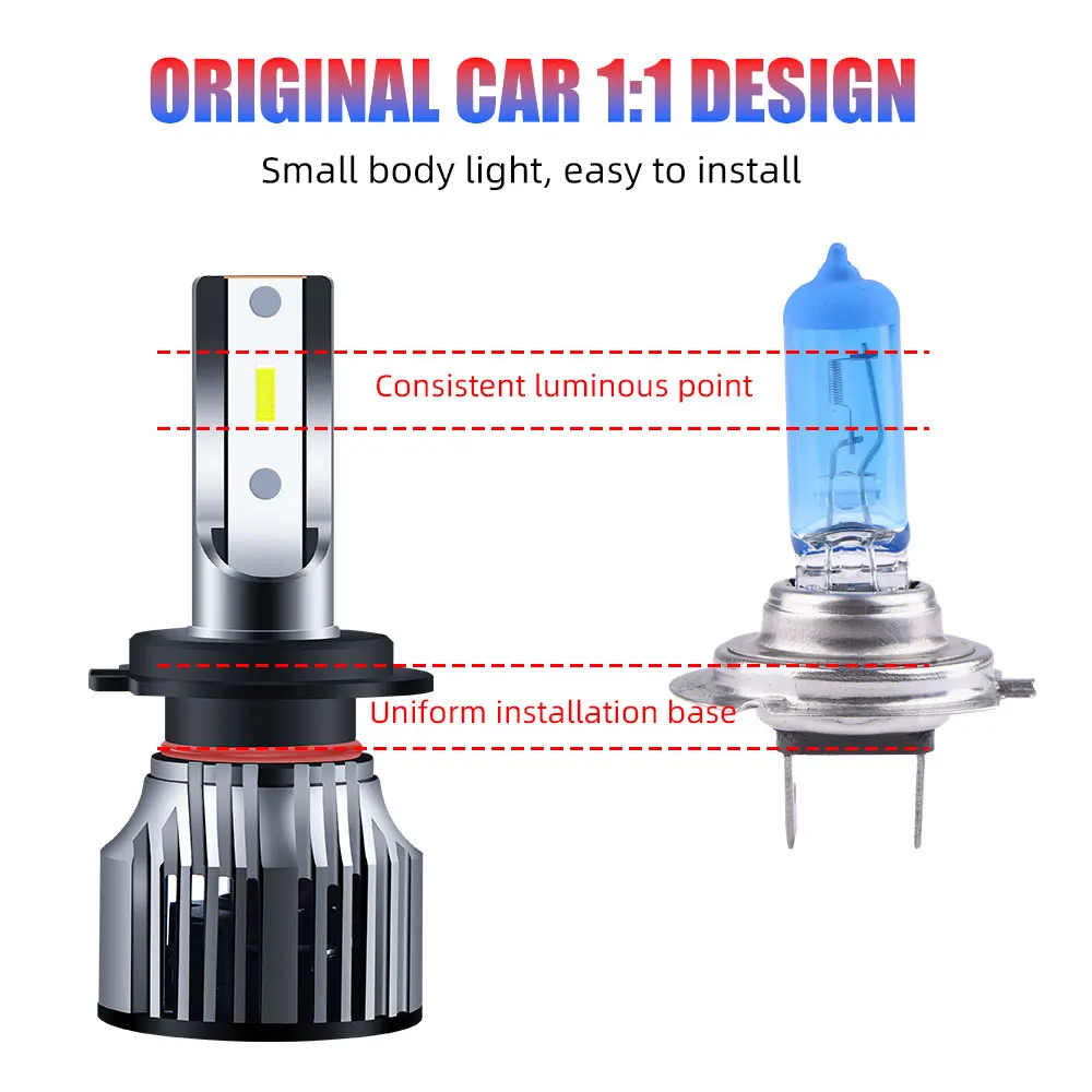 Car Accessories Car Led Light 90w Led Bubl H1 H3 H7 9005 9006 9012 880 H11 H4 High Beam Low Beam ...