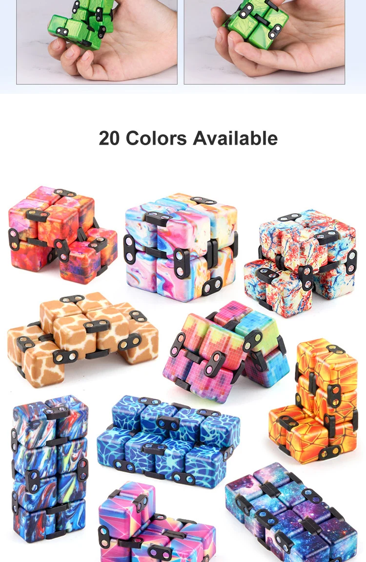 Puzzle Fidget Cube - Folding Infinity Cube for Stress Relief