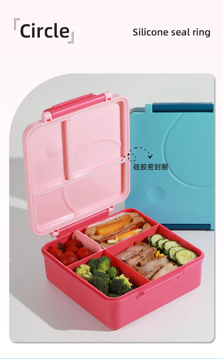 3 Compartment Bento Tiffin Box - Perfect for Kids' Lunch