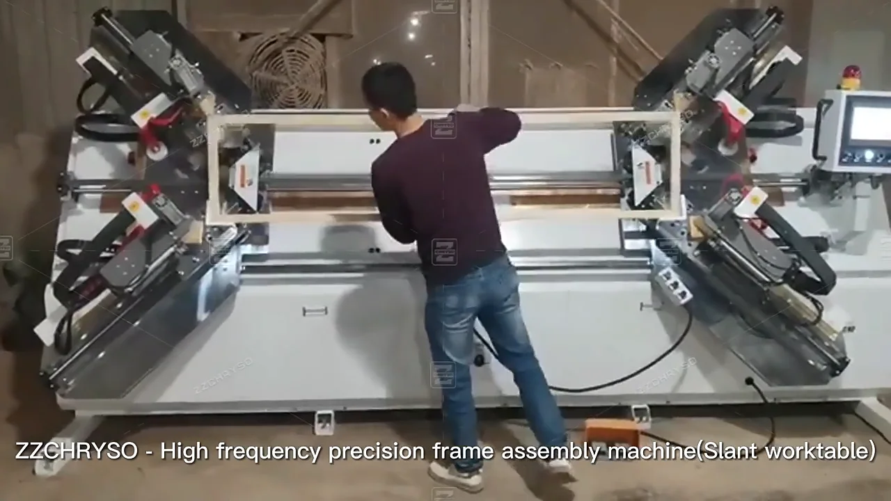 High Frequency Wooden Door Frame Jointing Machine Frame Assembly ...
