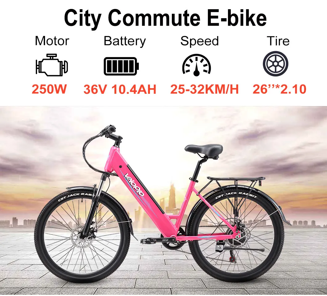 Cheap 26 Inch 48v Electric City Bike 2 Seat E-bicycle 350w Lithium Battery E-bike Electric ...