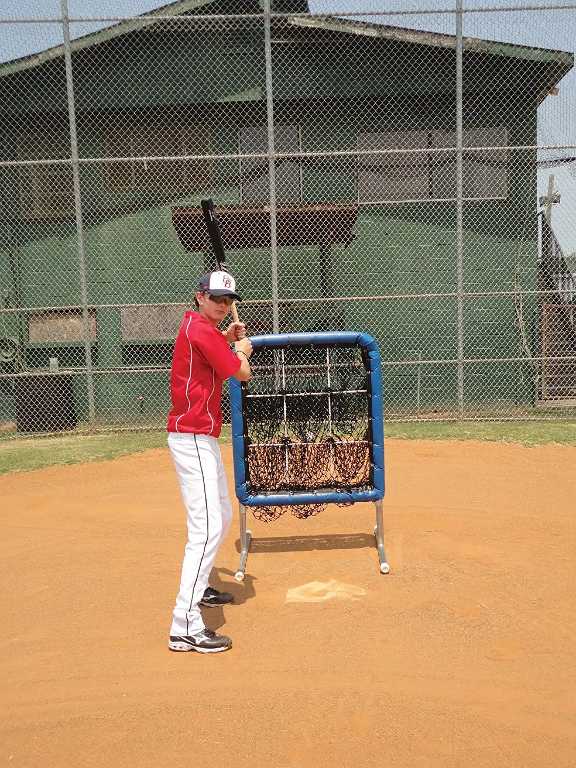 BP02A Heavy Duty 9 Pocket Baseball Pitching Net, 9 Hole Baseball Net ...