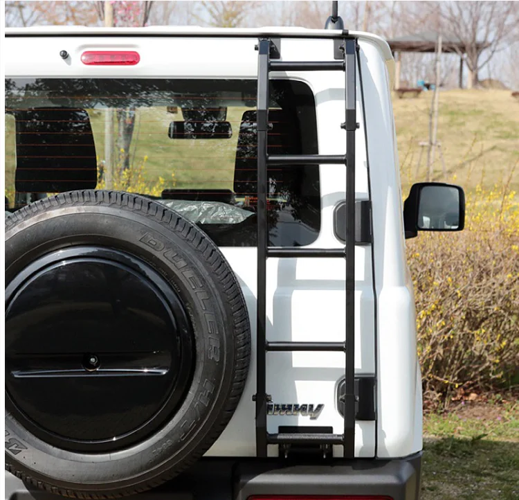 Fit For Jimny Rear Door Ladder Aluminum Alloy Rear Ladder Black Tail ...