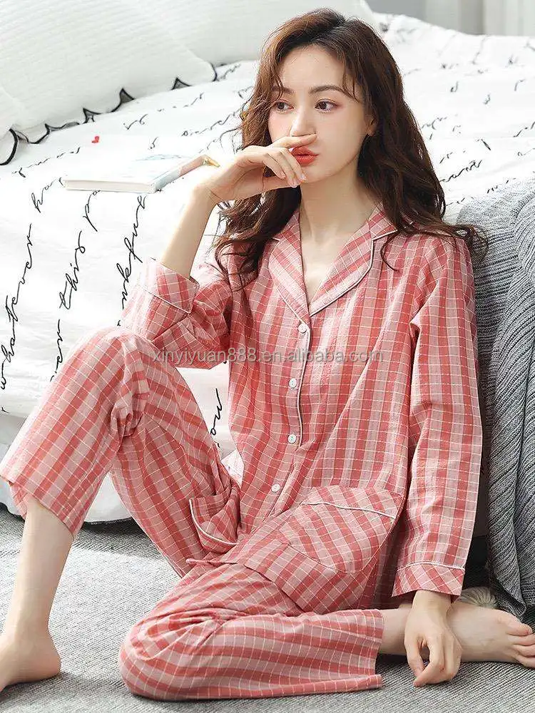 Women's Pyjamas Set Floral Pajamas Plus Size Nightwear Poplin Pijamas ...