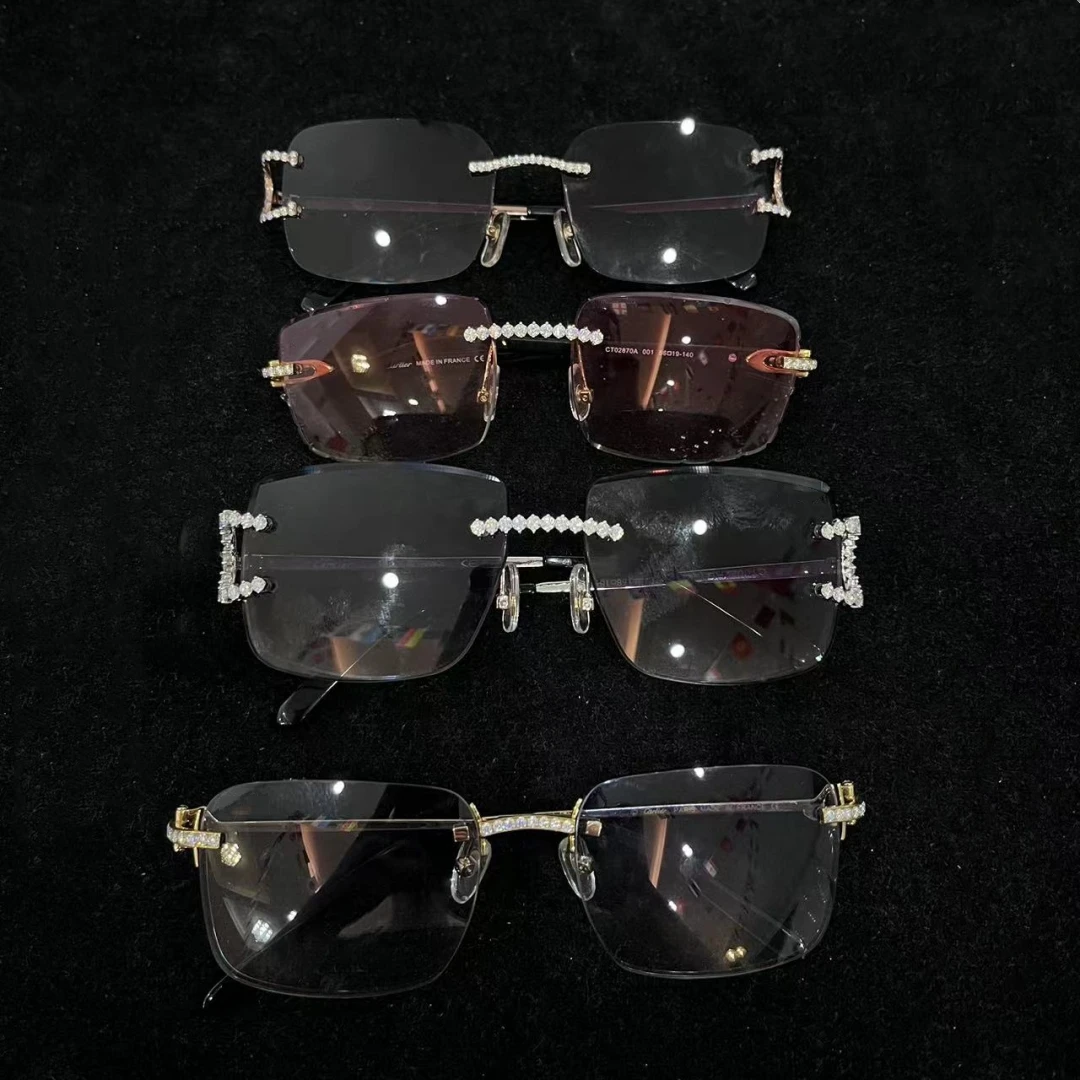 Hip Hop Branded Jewelry Rapper Luxury Iced Out Men Glasses Bling Bling ...