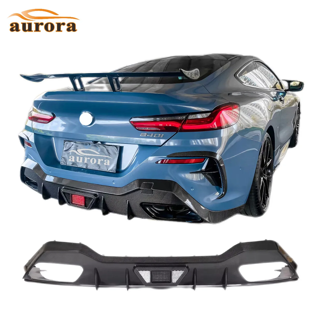 Dry Carbon Fiber Rear Bumper Diffuser For Bmw 8 Series G16 M-sport 4d ...