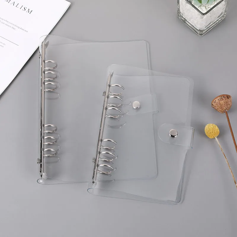 A4 A5 A6 A7 Clear PVC Planner Book Cover Money Transparent Binder ...
