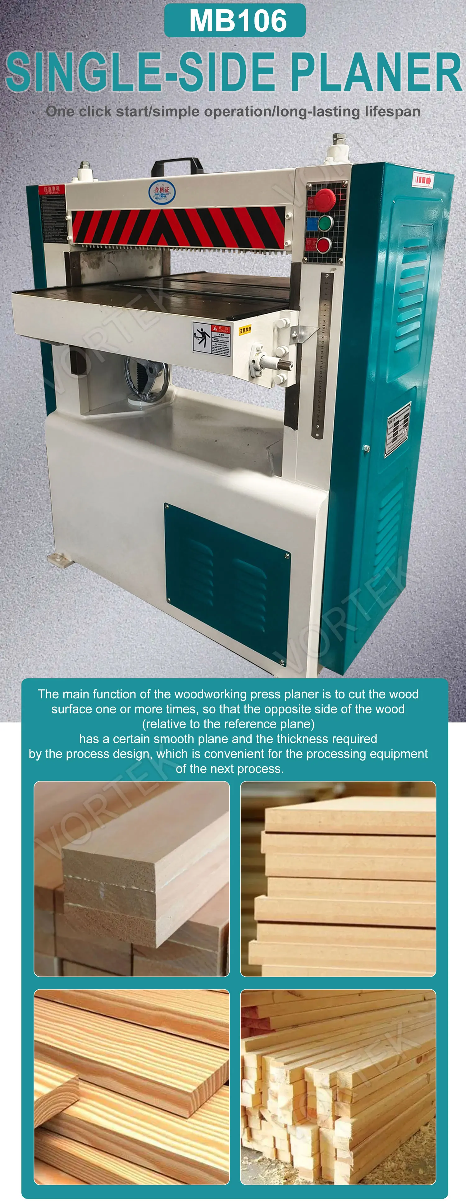 MB106 Spiral Cutter Head Planer Thicknesser Multipurpose Woodworking ...