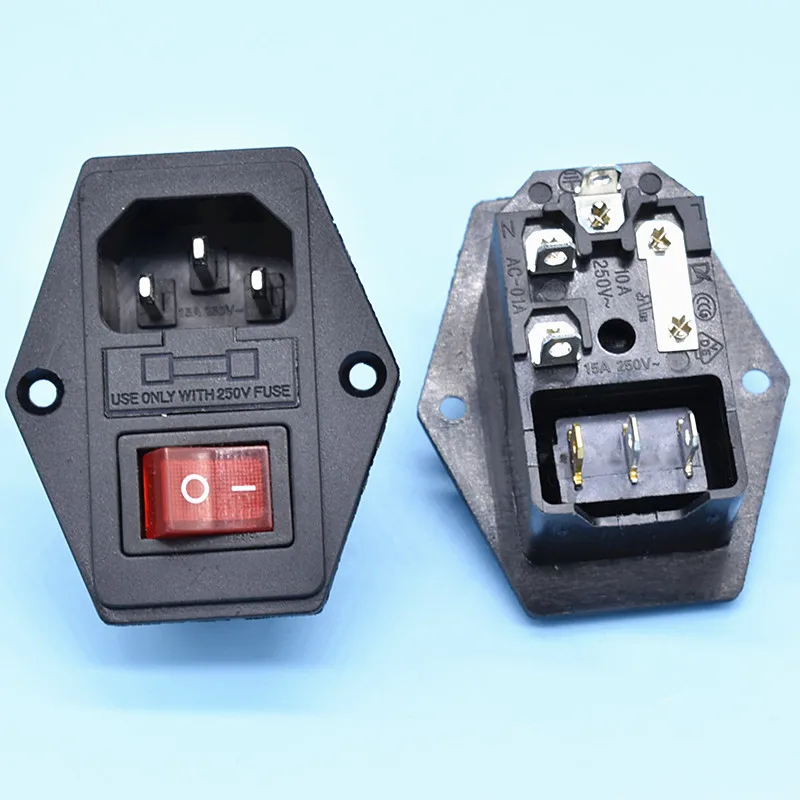 AC Power Socket With 4 Pin Rocker Switch and Fuse| Alibaba.com