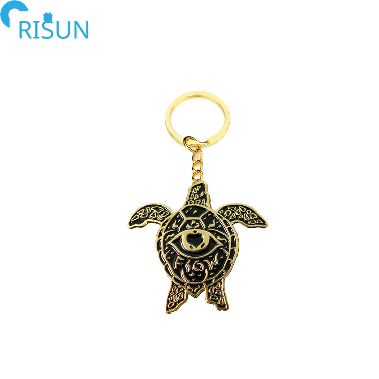 Wholesale Animal Tortoise Shape Enamel Keyring Surf Sea Turtle Key ...