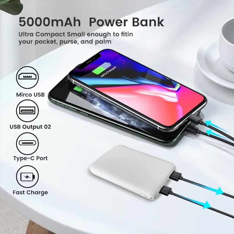 Portable Power Bank - 10000mah Capacity for Quick Charge