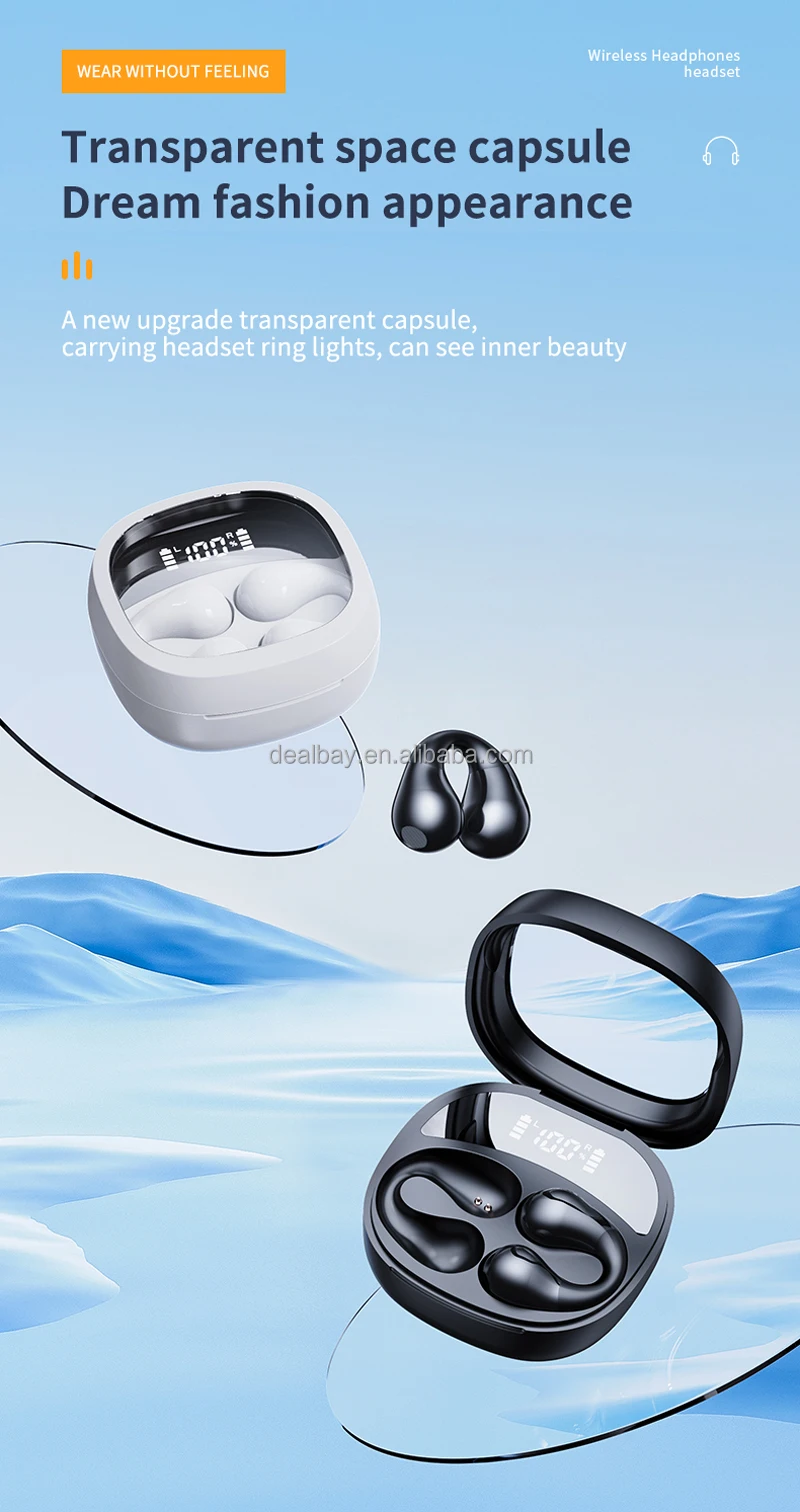 JR01 Wireless Earphone - Transparent Capsule Earbuds