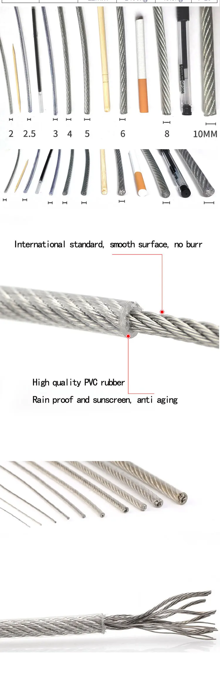 5mm Galvanized Steel Compact Wire Rope Steel Cable - Buy Galvanized ...