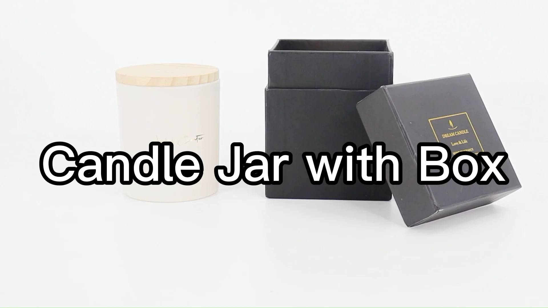 Custom Luxury Rigid Black Square Paper Packaging Candle Box Birthday ...